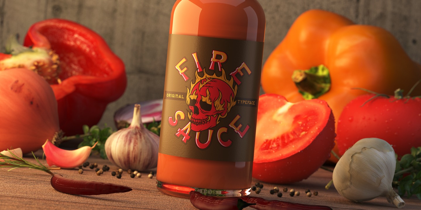 Шрифт Fire Sauce: скачать и установить на web сайт