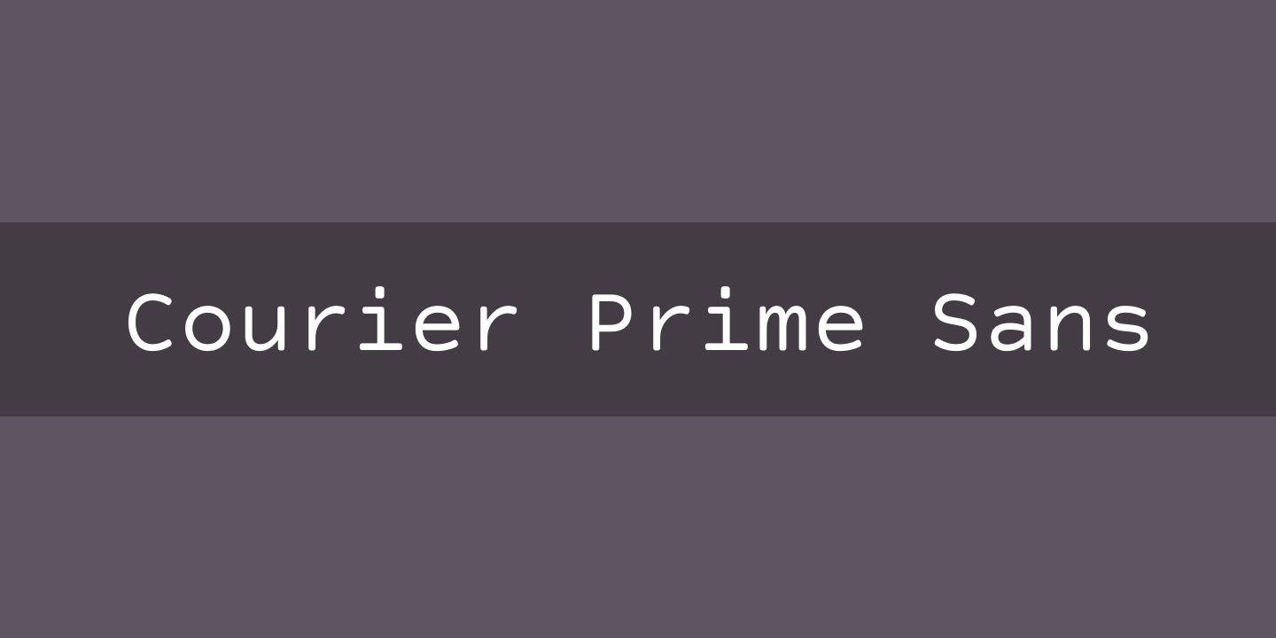 Шрифт Courier Prime Sans: скачать и установить на web сайт